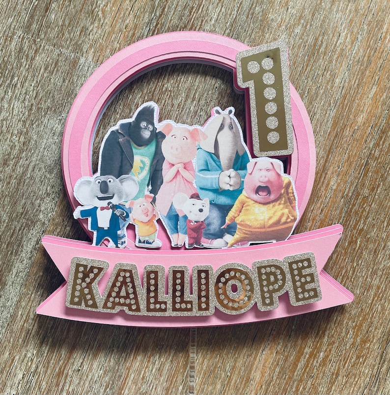 Sing Inspired Cake Topper, Sing Party, Kids Cake Topper - Etsy