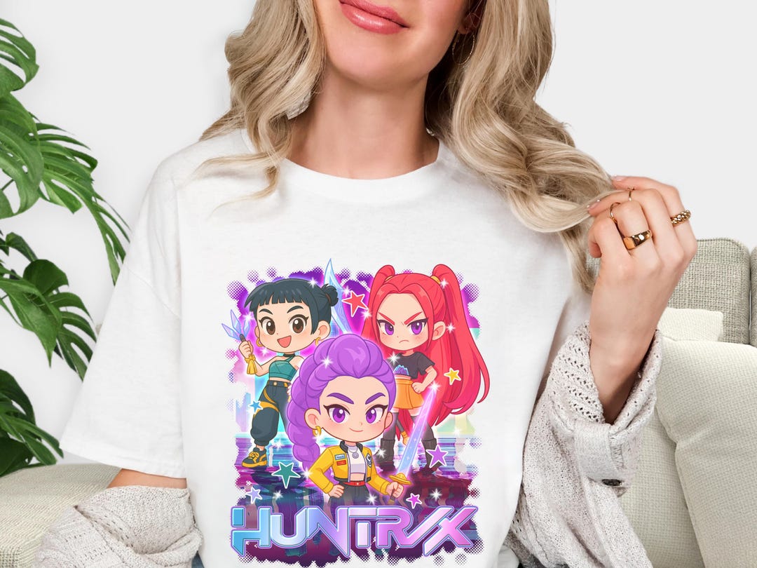 Kpop Demon Hunters Shirt, Huntrix Demon Hunters T Shirt, Huntrix Girls ...