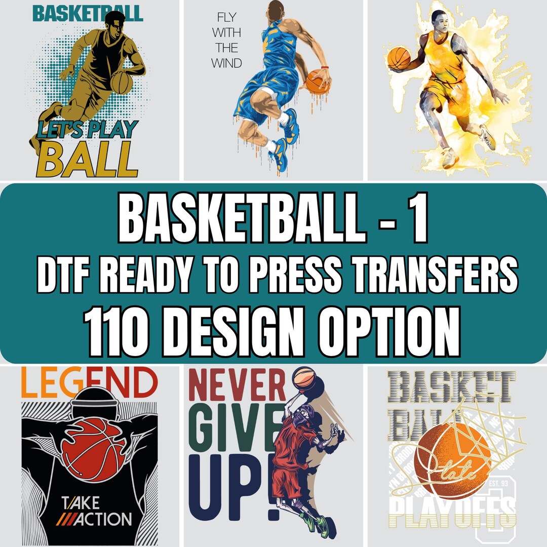 Custom Basketball Dtf Transfers Ready to Press, Sports Basketball Heat ...