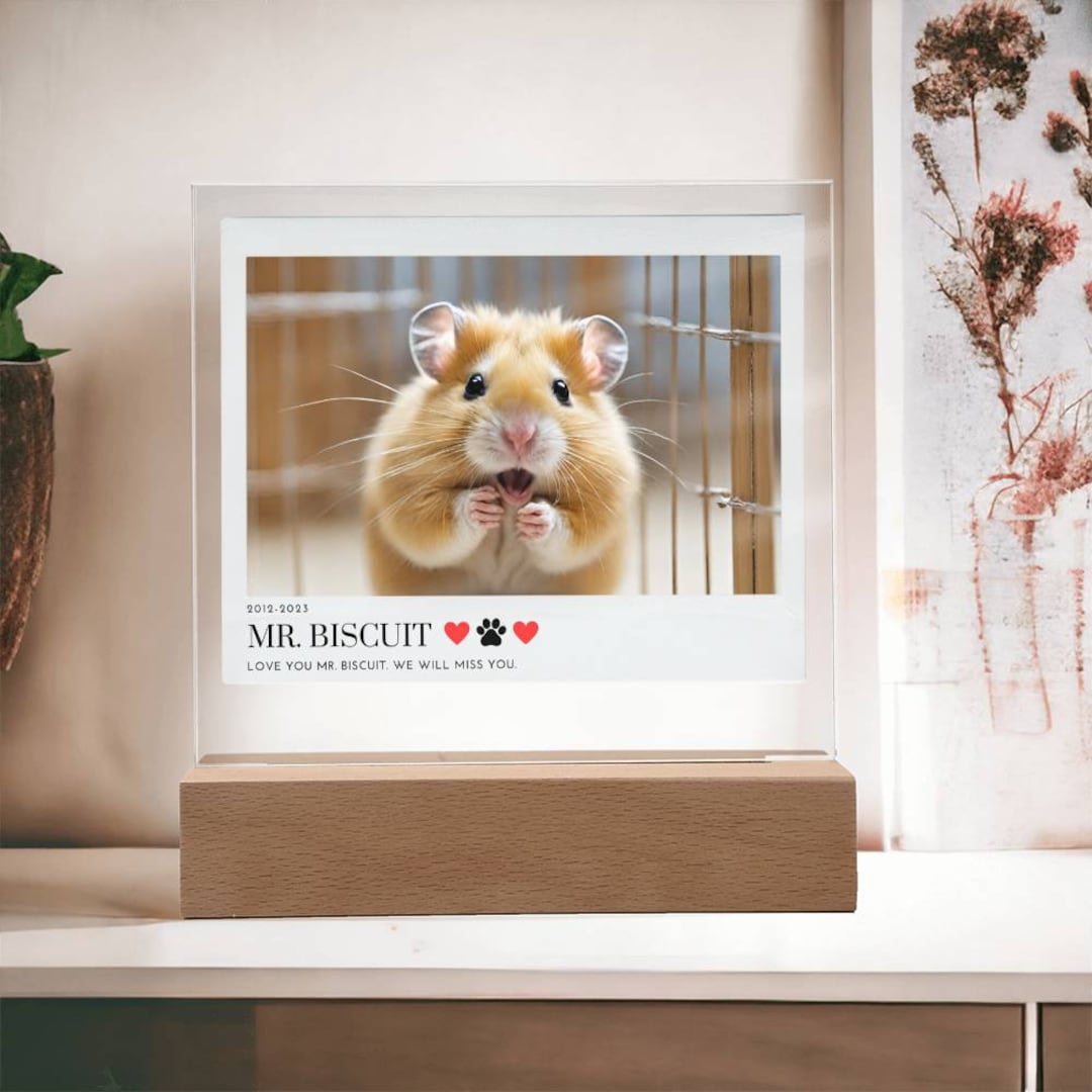 Hamster Memorial Custom Pet Memorial Personalized Hamster Tribute Photo ...