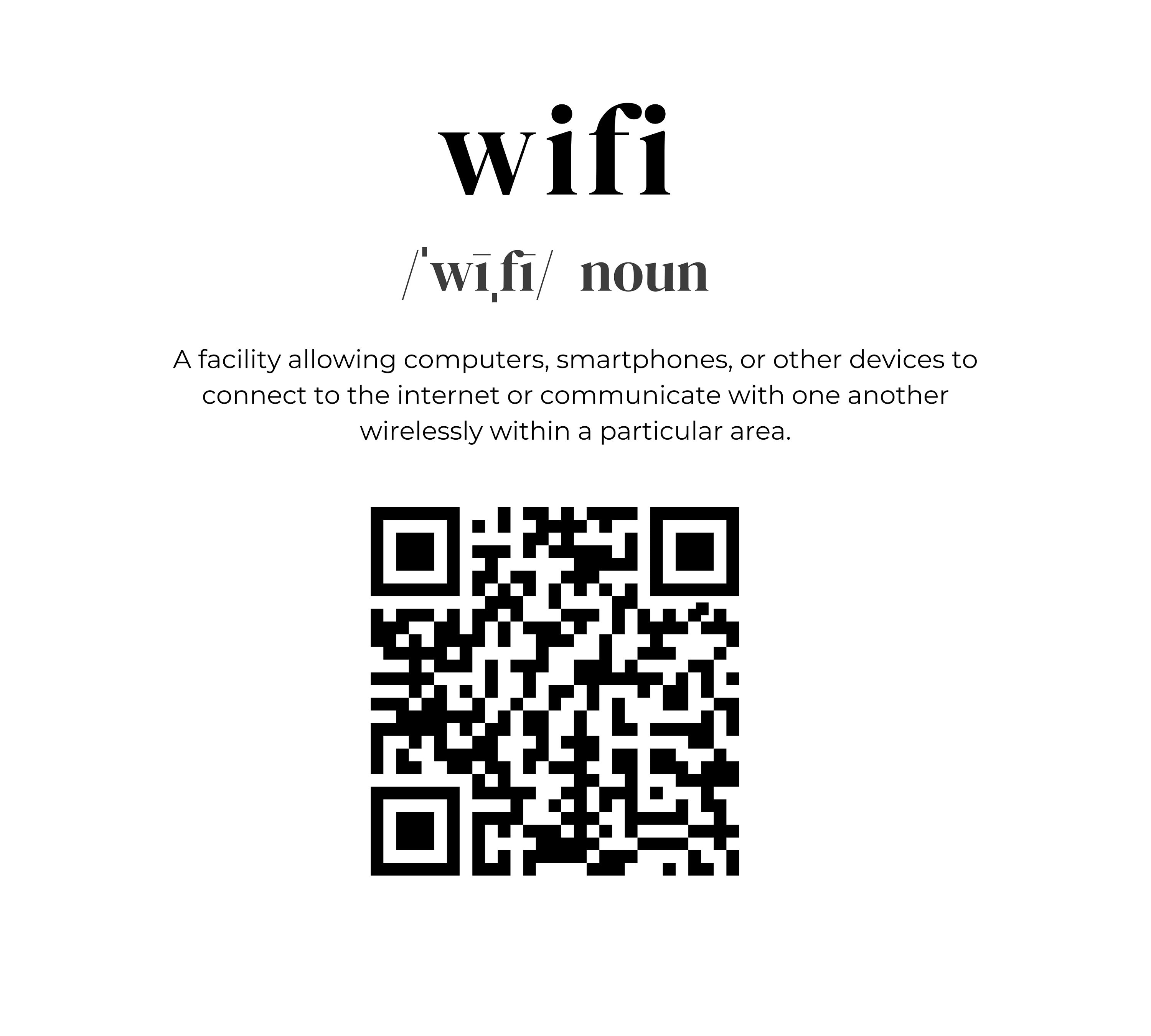 Wifi Sign Acrylic Wifi QR Code Sign Personalised Wifi QR Code Sign New ...