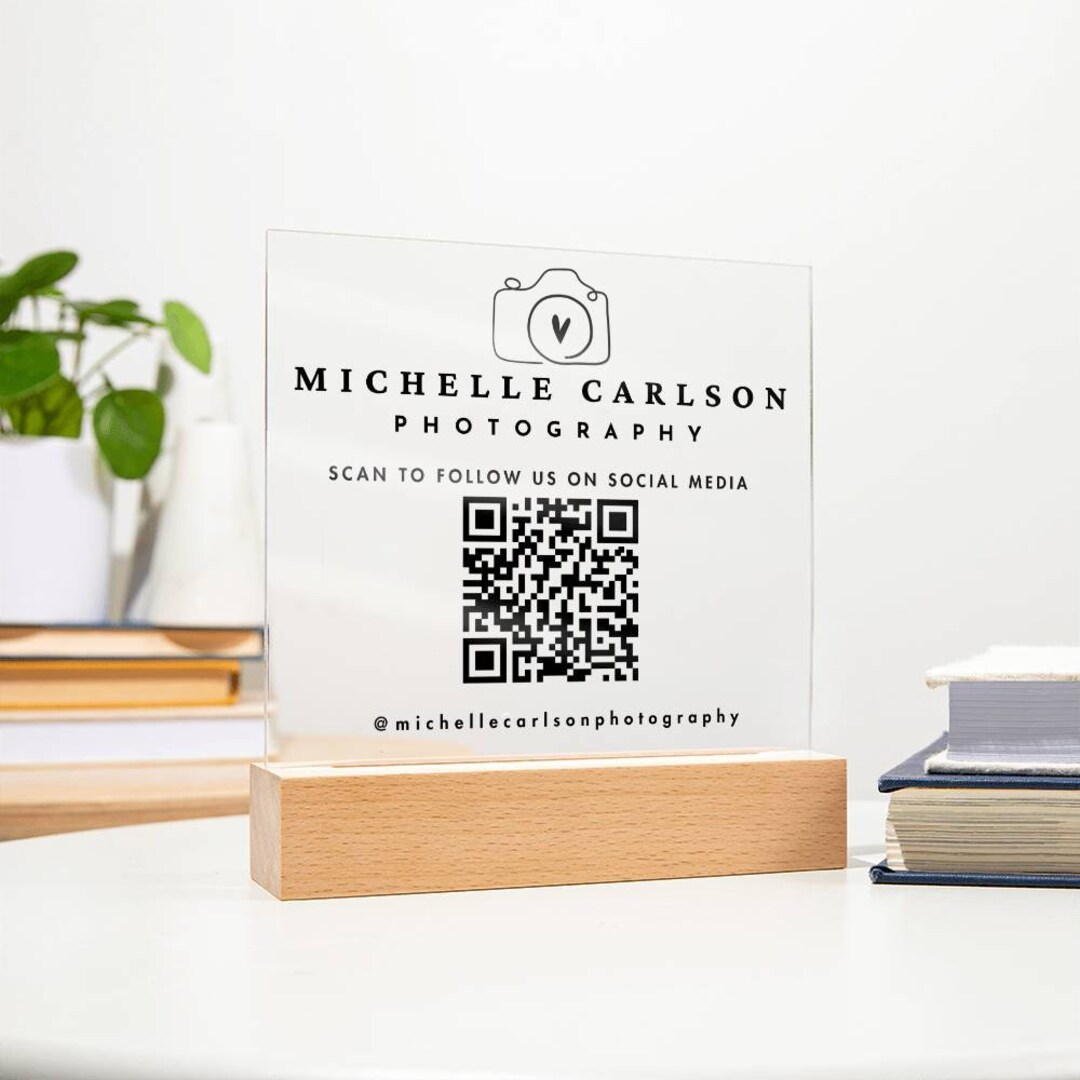 QR Code Sign Business QR Code Sign Personalized Business Qr Code Sign ...