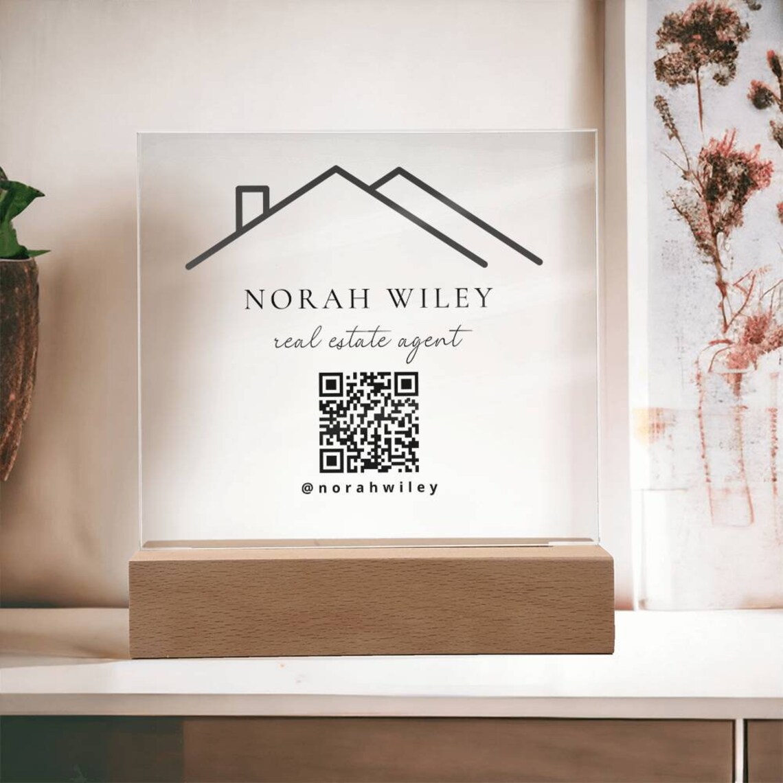 QR Code Sign Real Estate Agent QR Code Sign Qr Code Social Media Sign ...