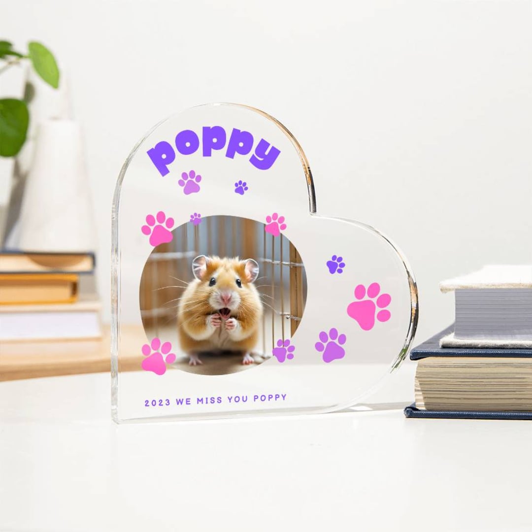 Hamster Memorial Custom Pet Memorial Personalized Hamster Tribute Photo ...