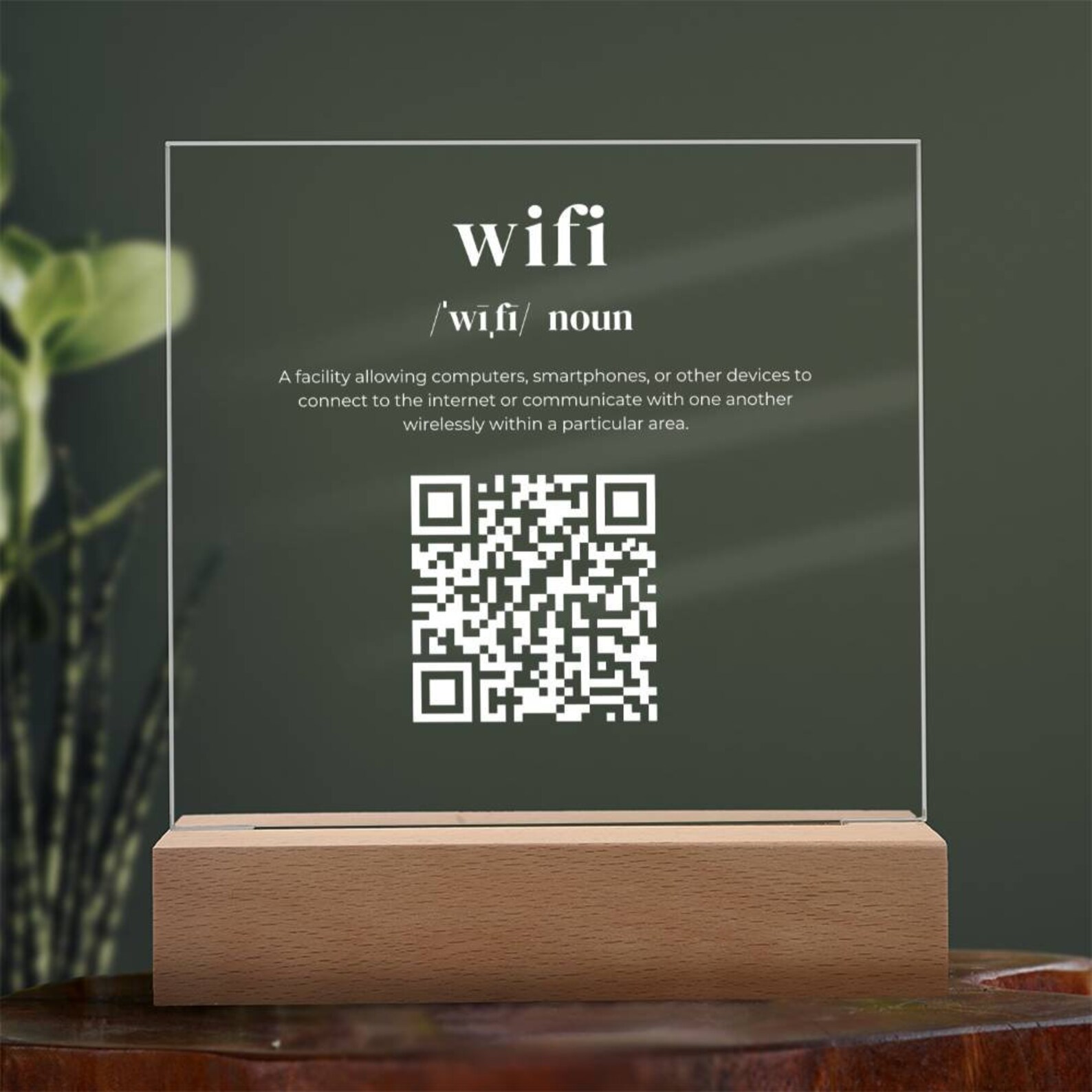 Wifi QR Code Sign Personalised Wifi QR Code Sign New Home Gift Home ...