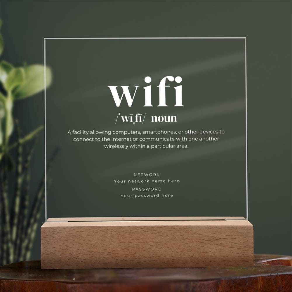 Wifi Sign | Personalised Wifi Network and Password Sign | New Home Gift ...