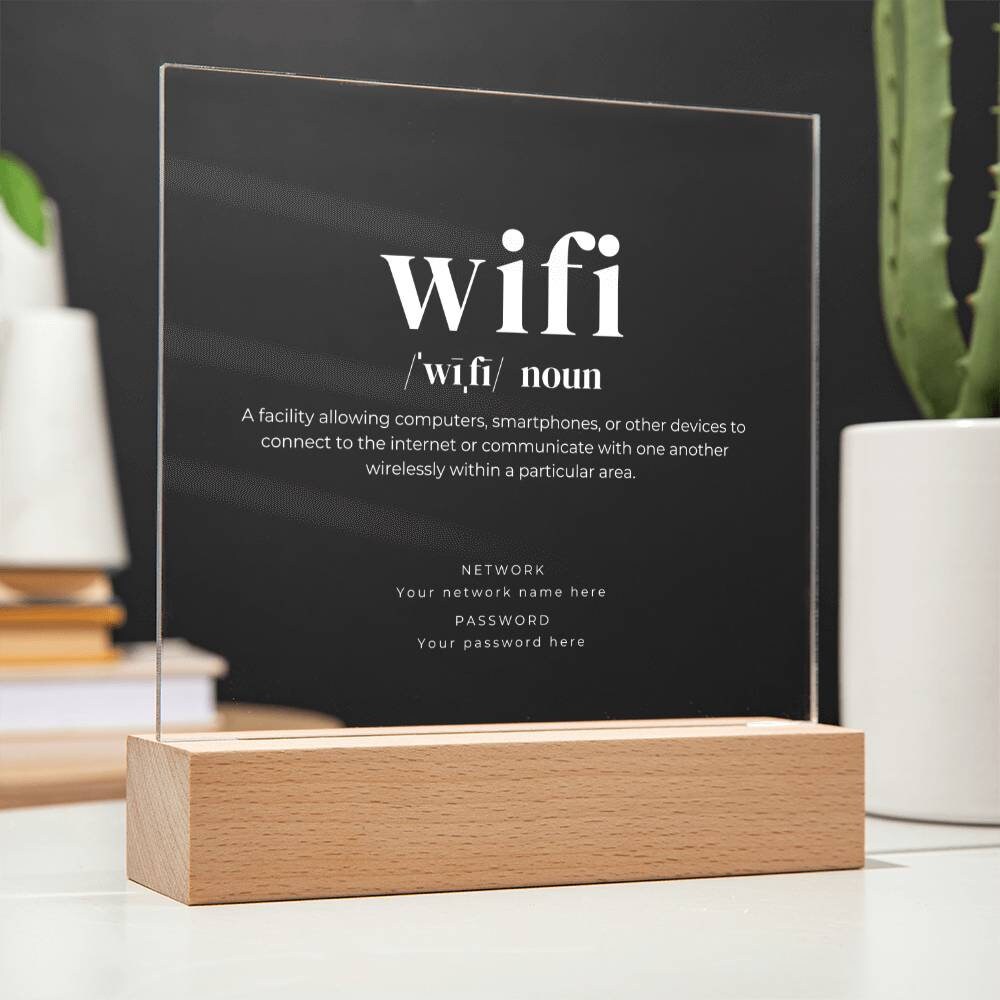 Wifi Sign | Personalised Wifi Network and Password Sign | New Home Gift ...