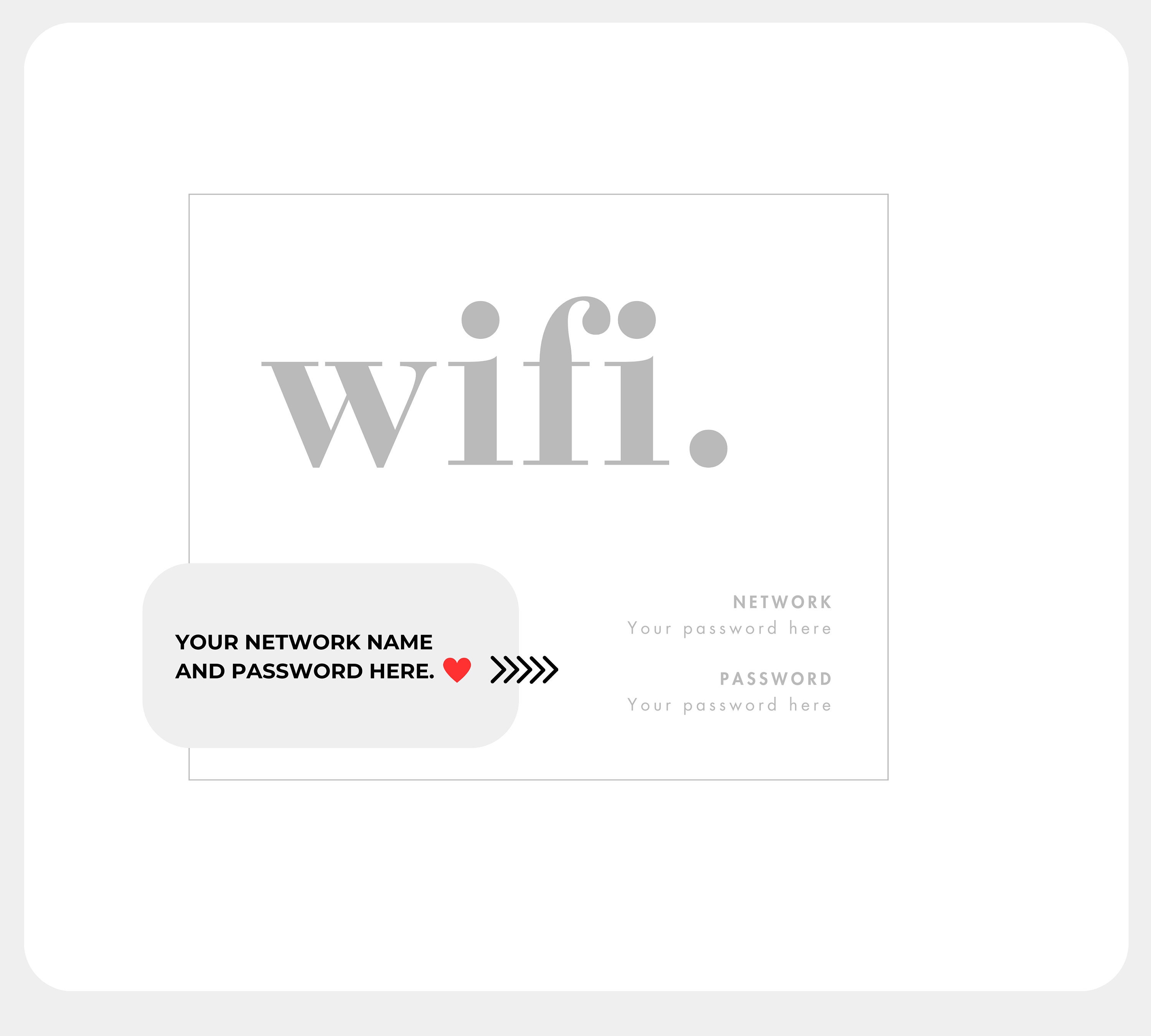 Wifi Password Sign Personalised Wifi Sign New Home Gift Home Decor ...