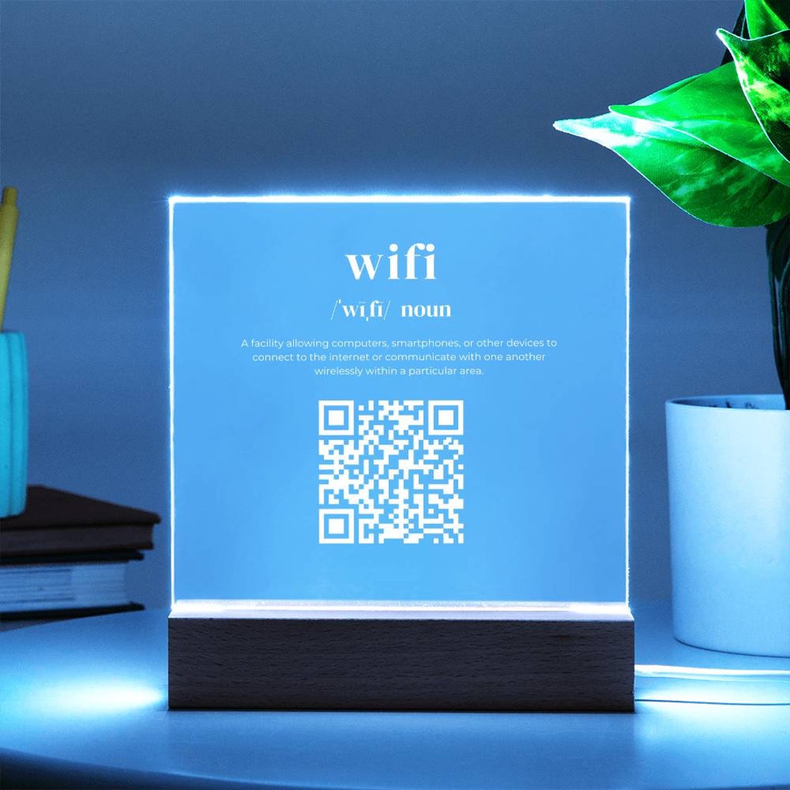Wifi QR Code Sign Personalised Wifi QR Code Sign New Home Gift Home ...