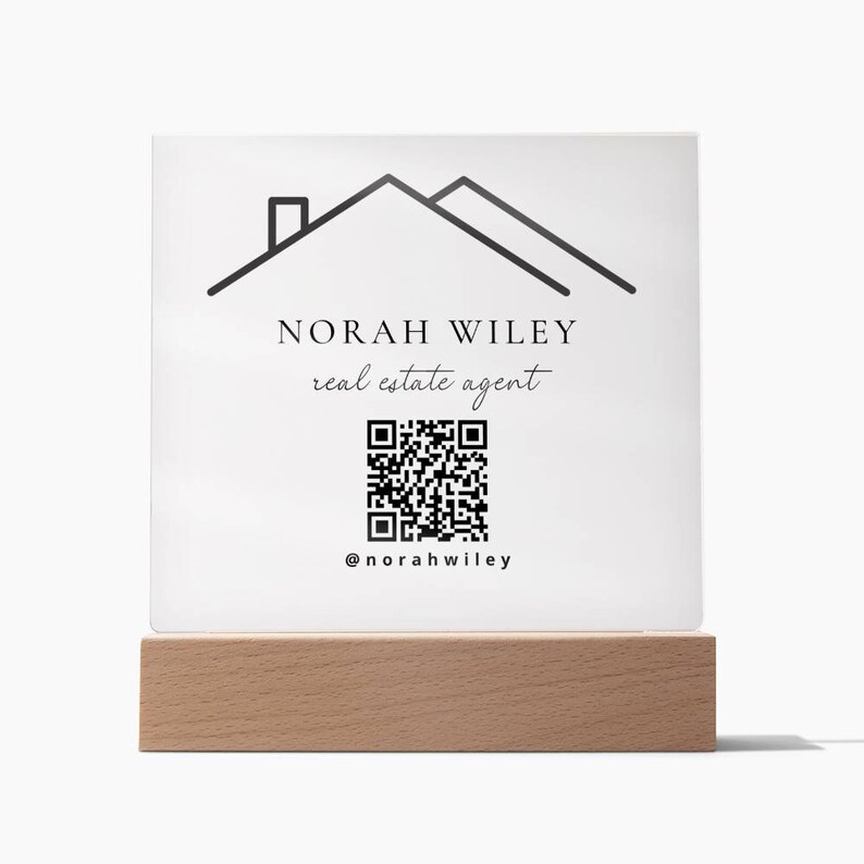 QR Code Sign Real Estate Agent QR Code Sign Qr Code Social Media Sign ...