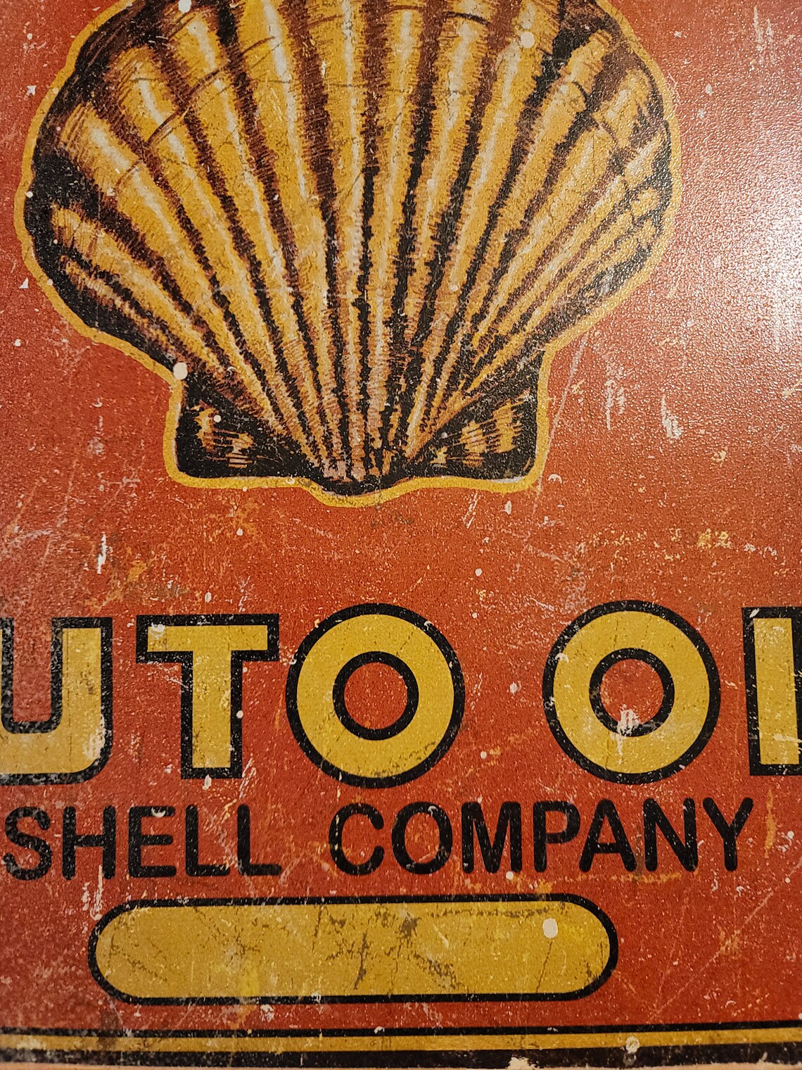 Rustic Farm Cottage Core Shell Gas Tin Sign, Gas Station Sign. Vintage ...