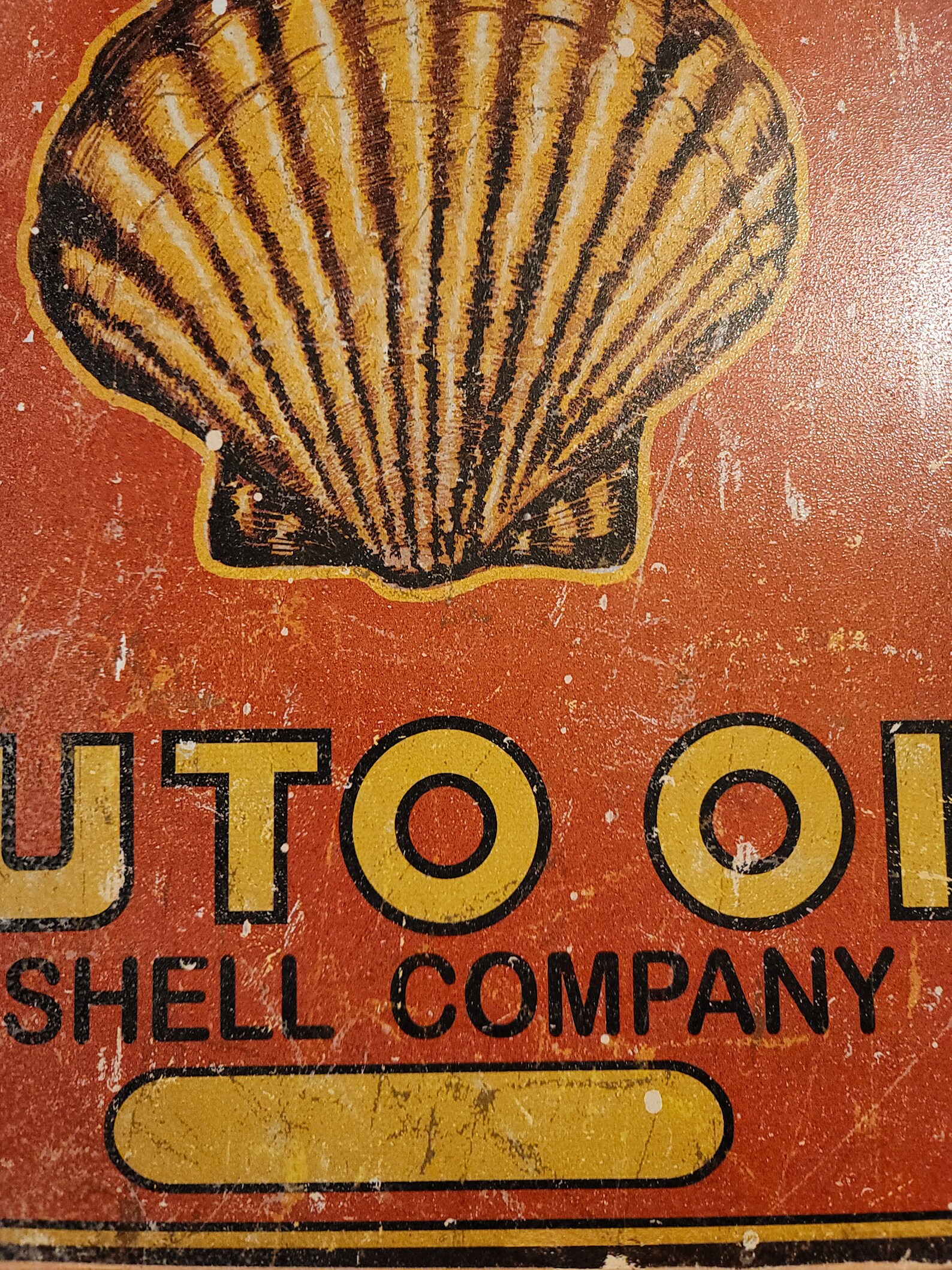 Rustic Farm Cottage Core Shell Gas Tin Sign, Gas Station Sign. Vintage ...