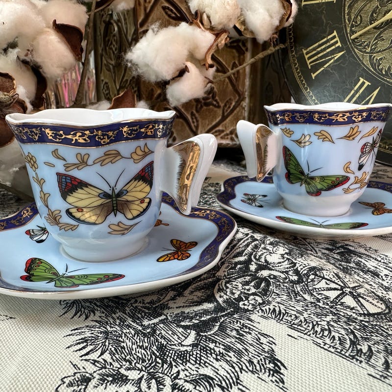Butterfly Tea Cups - Etsy