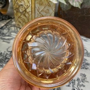 Vintage Carnival Marigold Vase Indiana Glass Diamond Pattern Luster ...