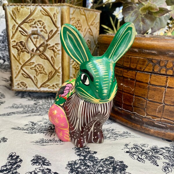 Vintage Mexican Pottery Rabbit - Etsy