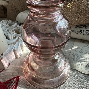 Fenton Cabbage Rose Light Purple Tea Light Lamp 3pc Rose Colored Glass ...