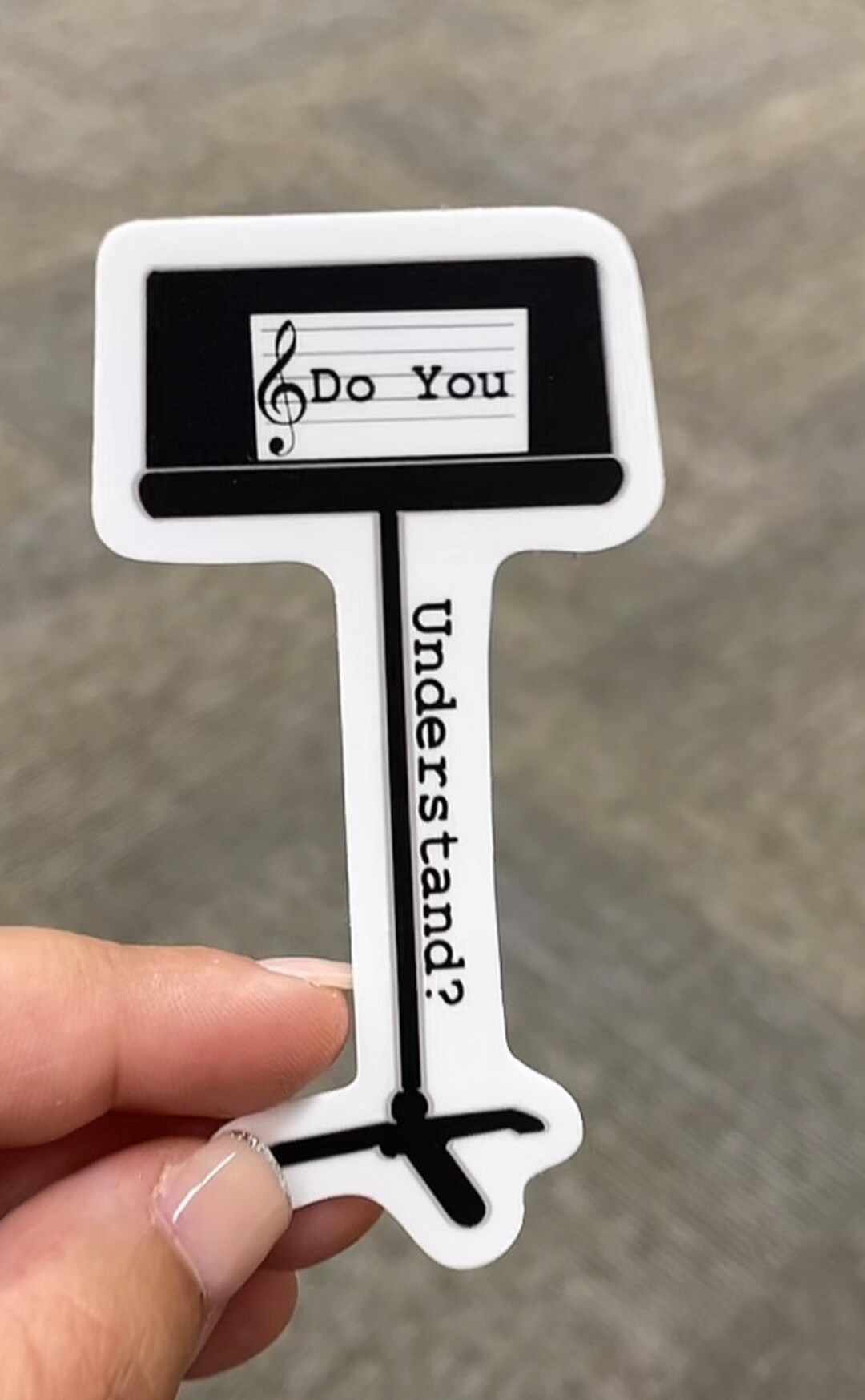 Music Stand "do You Understand?" Funny Pun Music Band Orchestra Choir ...