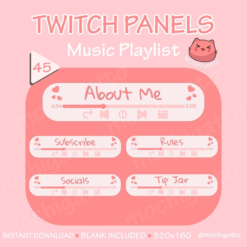 45 Music Playlist Twitch Panels | Twitch Panels Musical | Twitch Stream ...
