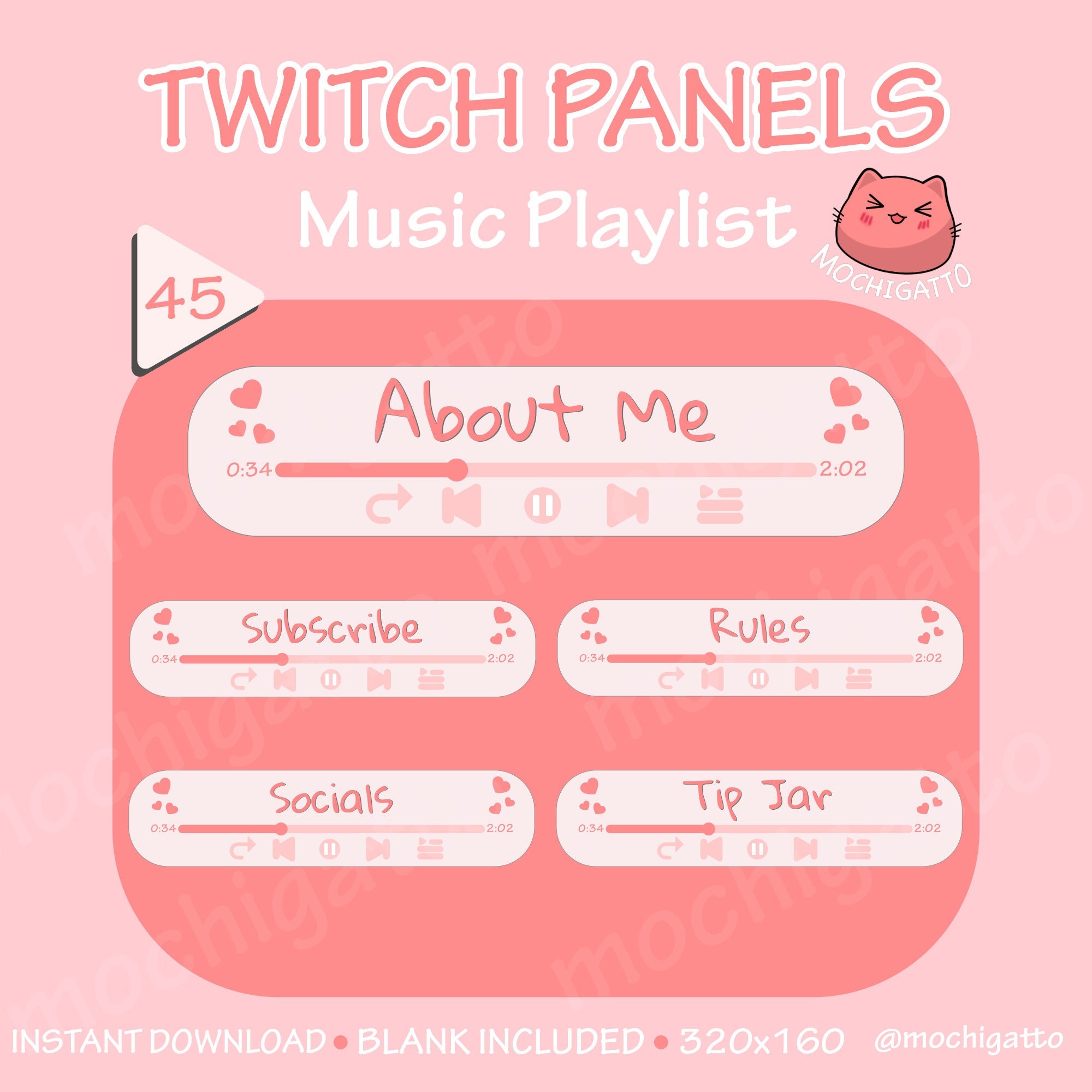 45 Music Playlist Twitch Panels | Twitch Panels Musical | Twitch Stream ...