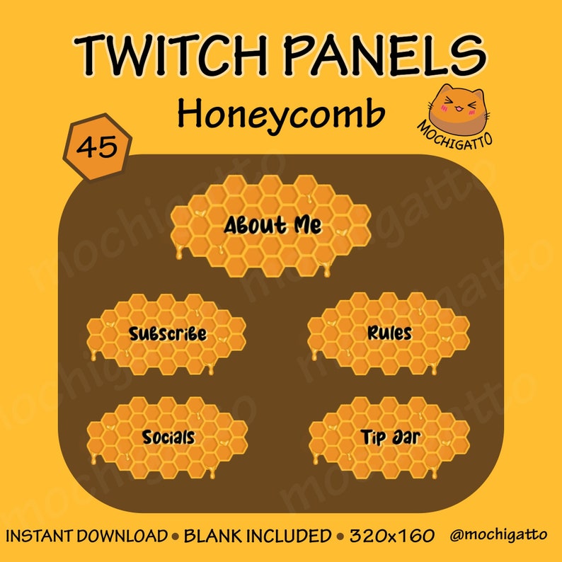 45 Honeycomb Twitch Panels | Twitch Panels Drippy | Twitch Stream Bees ...