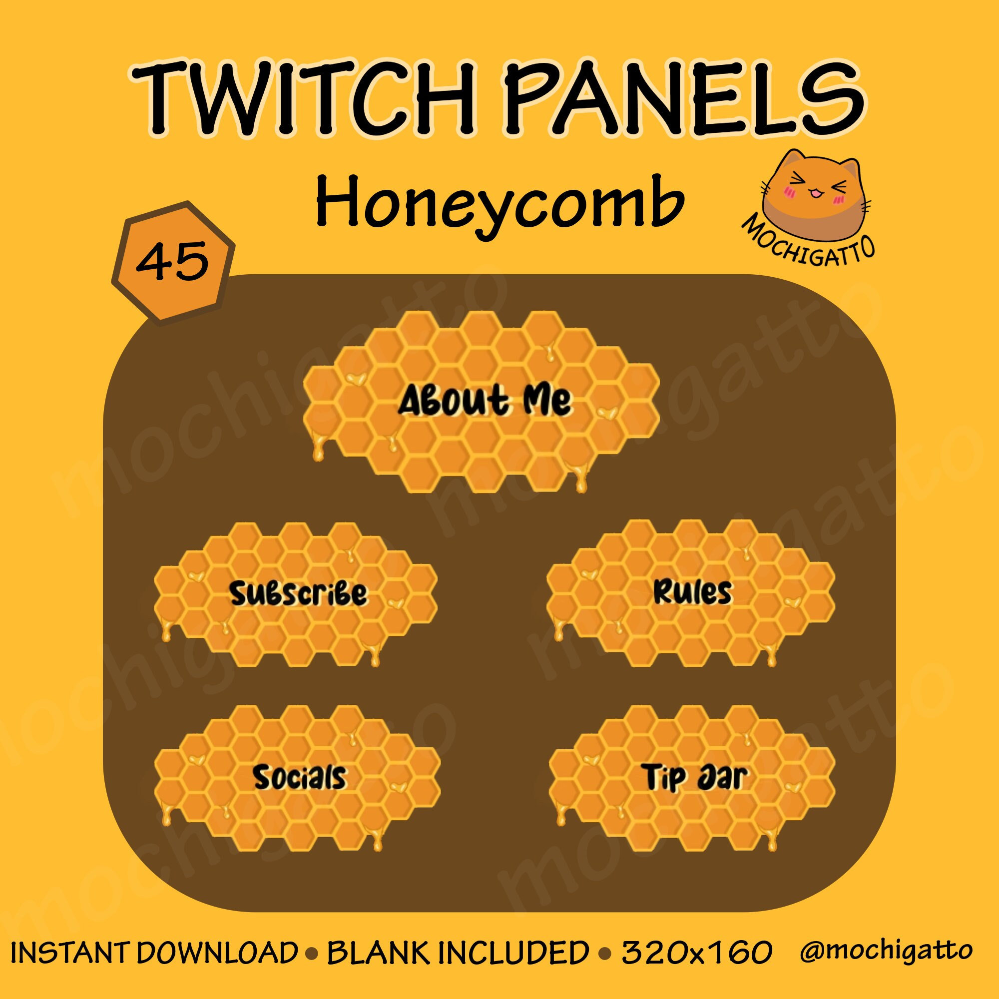 45 Honeycomb Twitch Panels | Twitch Panels Drippy | Twitch Stream Bees ...