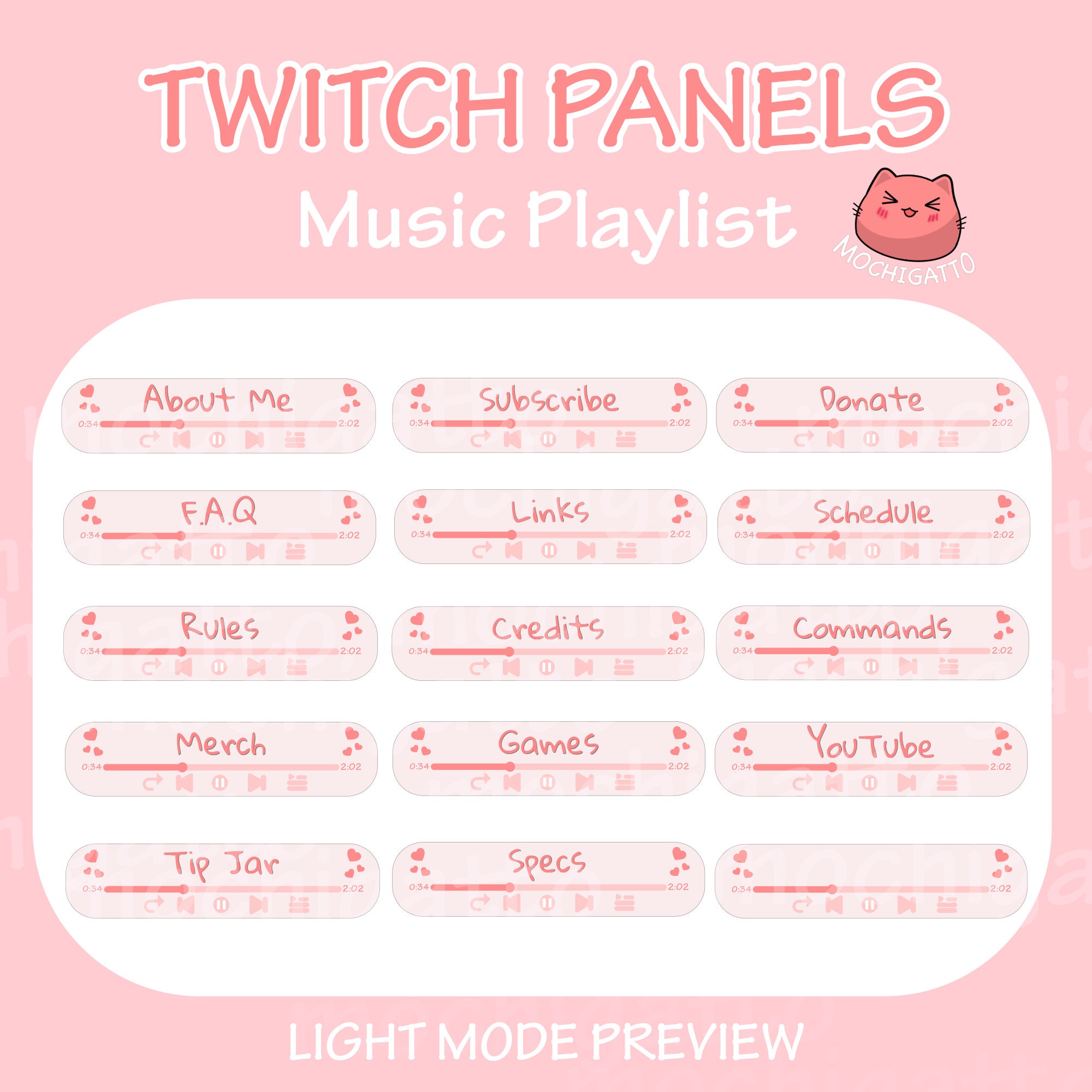45 Music Playlist Twitch Panels | Twitch Panels Musical | Twitch Stream ...