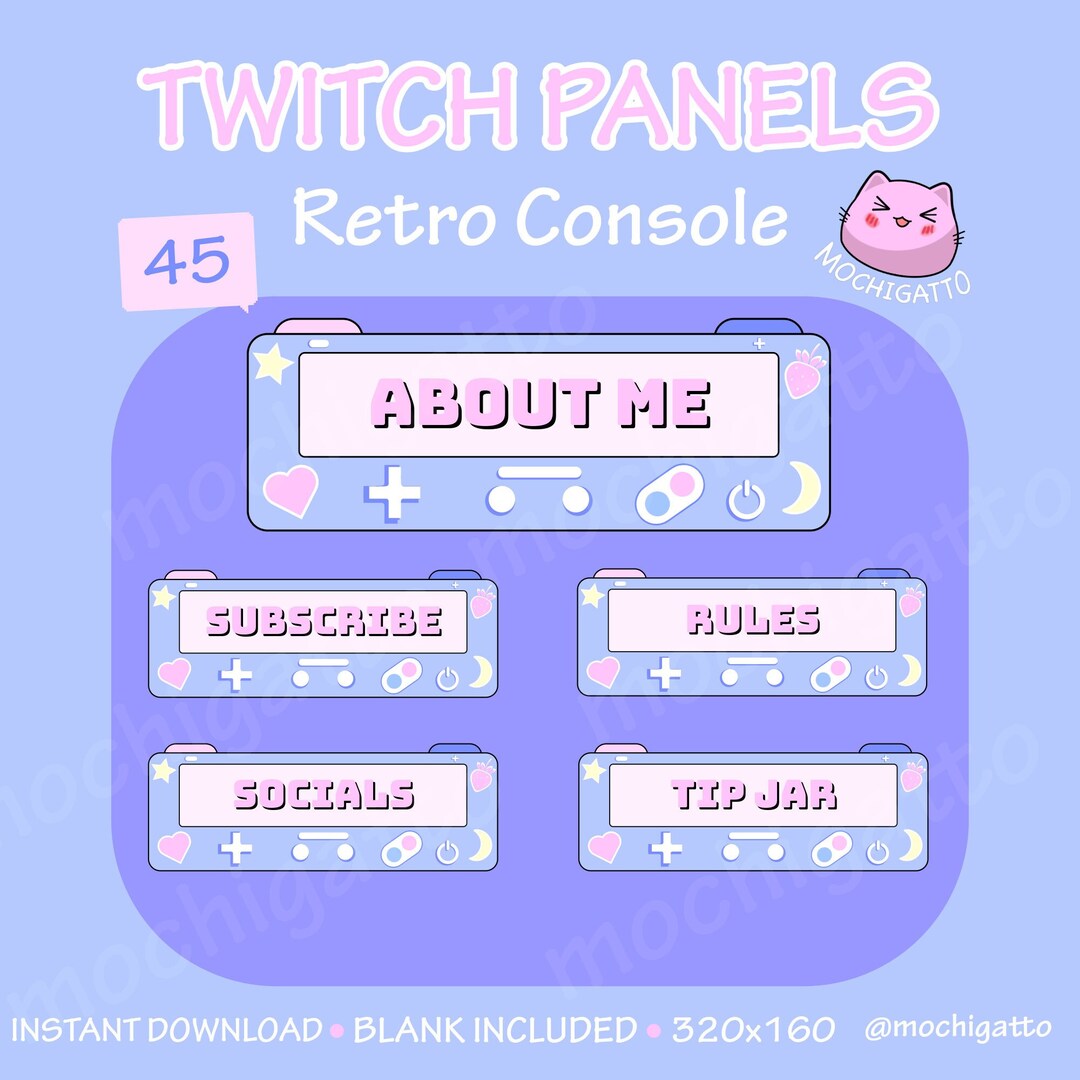 45 Retro Console Twitch Panels | Twitch Panels Gaming | Twitch Stream ...