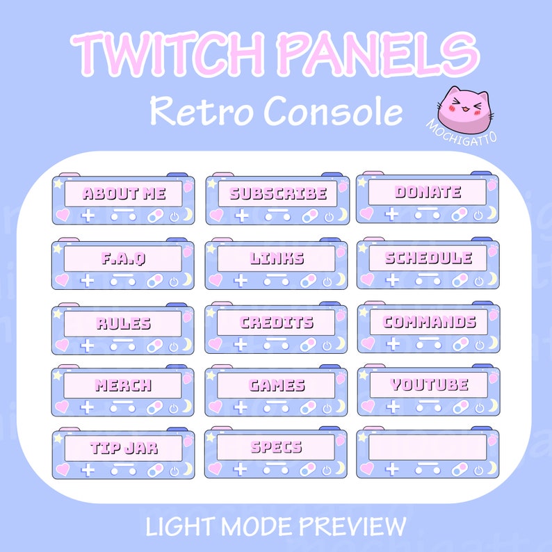45 Retro Console Twitch Panels | Twitch Panels Gaming | Twitch Stream ...