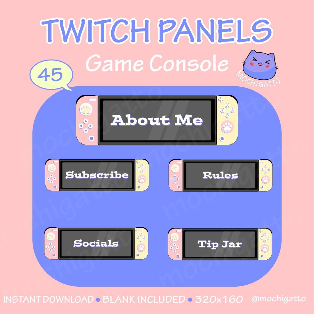 45 Game Console Twitch Panels | Twitch Panels Gaming | Twitch Stream ...