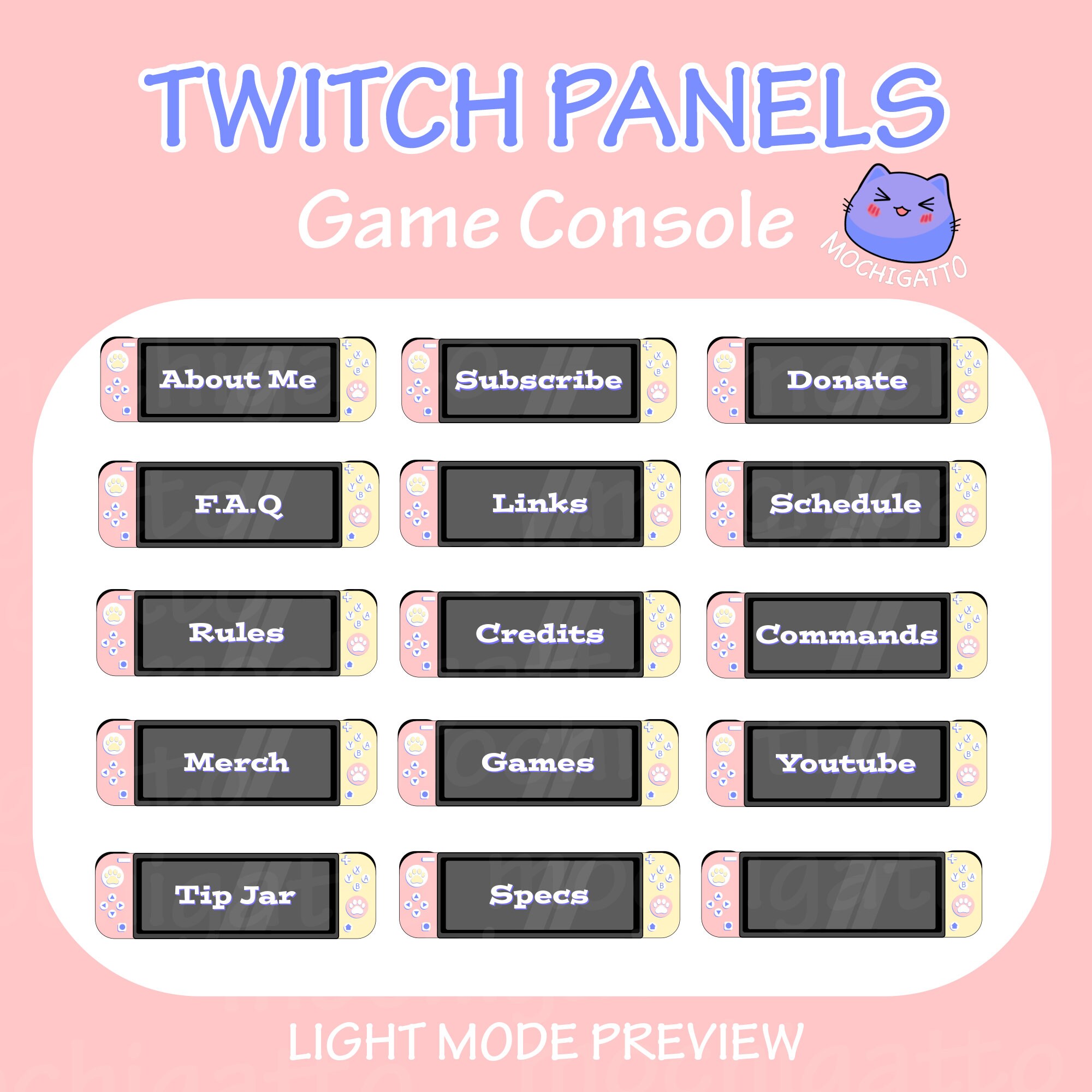 45 Game Console Twitch Panels | Twitch Panels Gaming | Twitch Stream ...