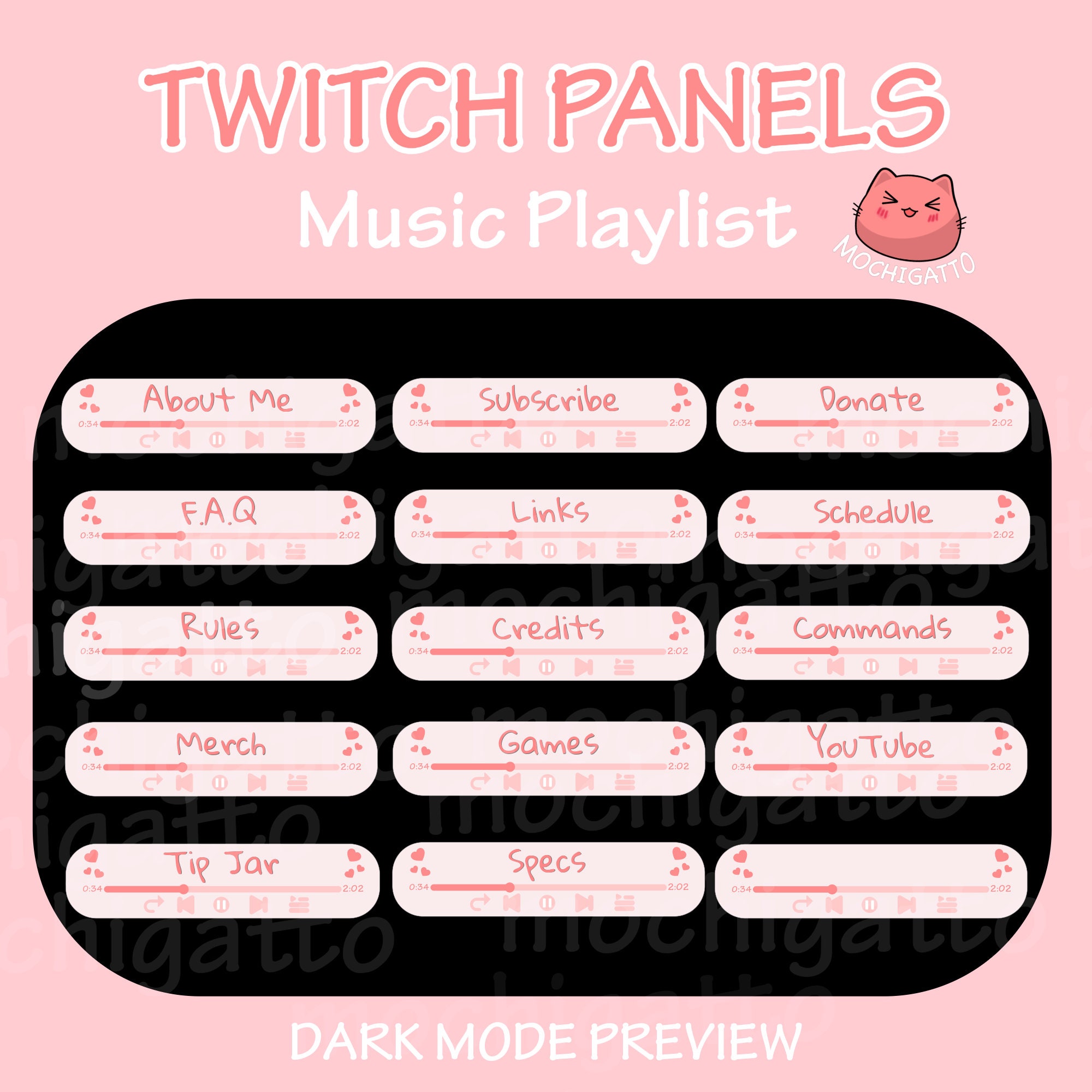 45 Music Playlist Twitch Panels | Twitch Panels Musical | Twitch Stream ...