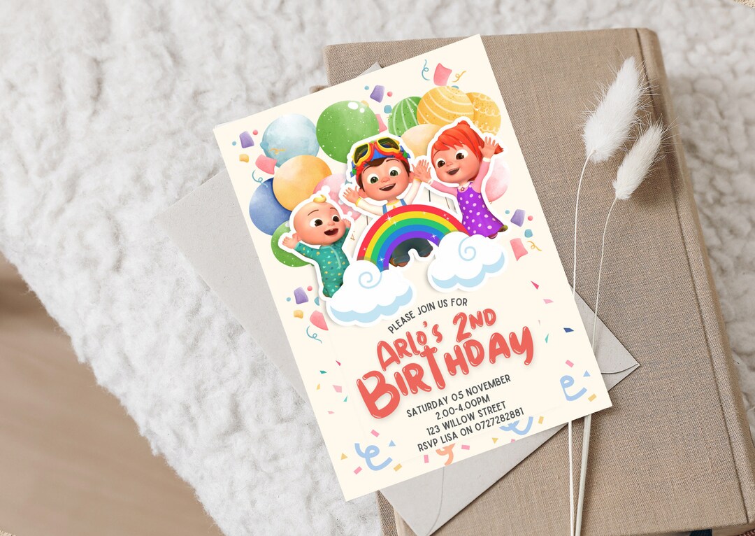 Personalised Physical Cocomelon Jay Jay and Friends Birthday Party ...