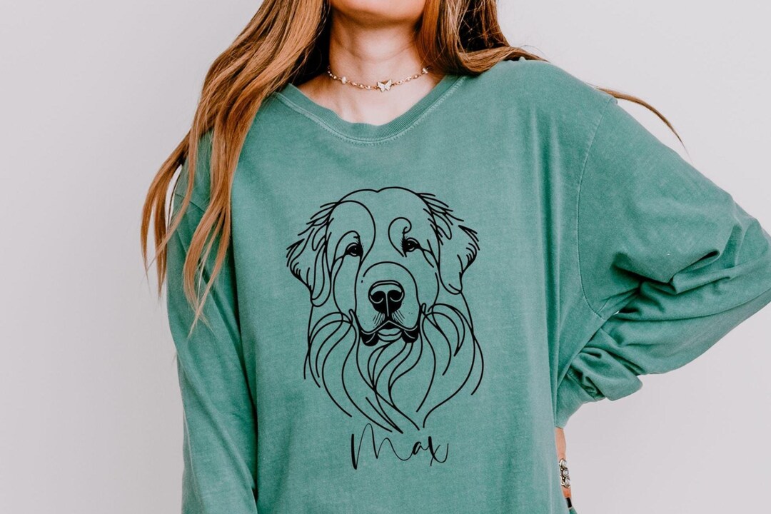 Custom Great Pyrenees Shirt,long Sleeve Comfort Colors Personalized ...