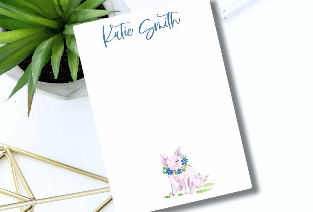 Personalized Pig Notepad, Personalized Post-it® Note Pads With Fancy ...