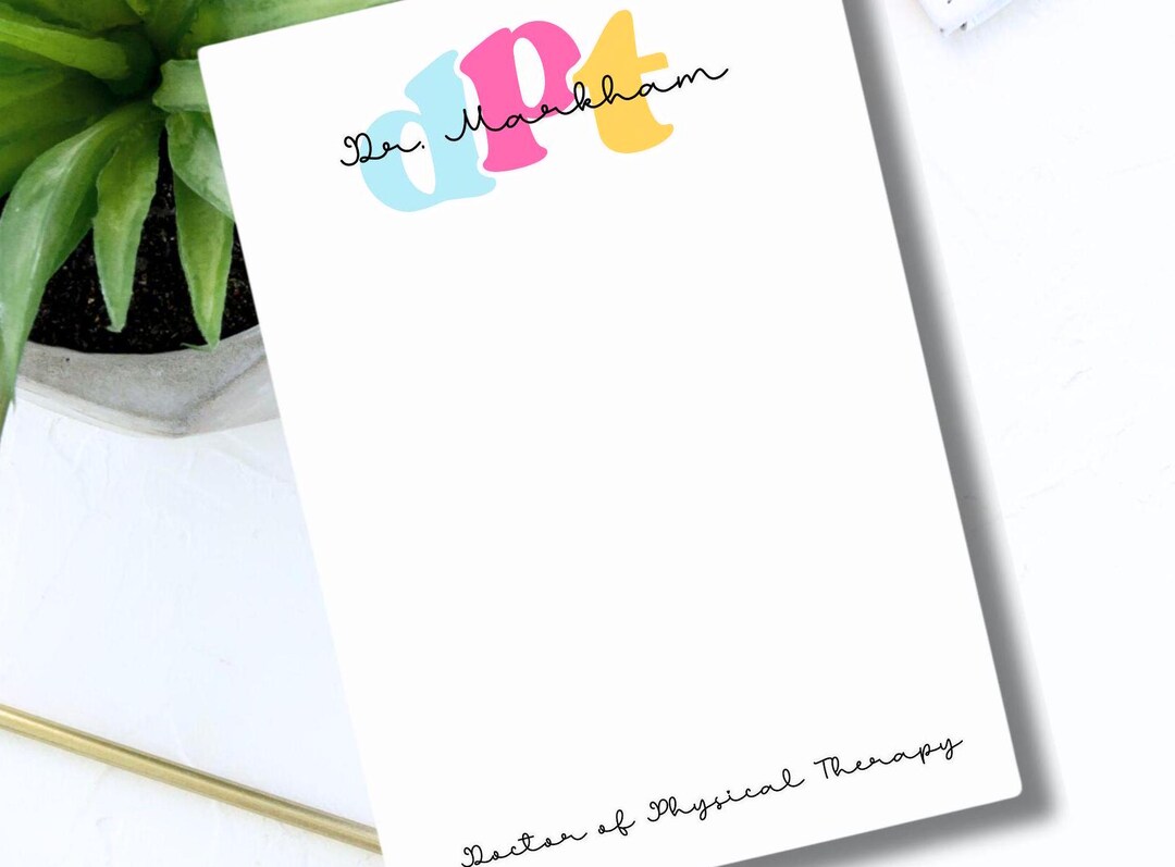 Personalized Physical Therapist Notepad, Personalized Post-it® Notes ...