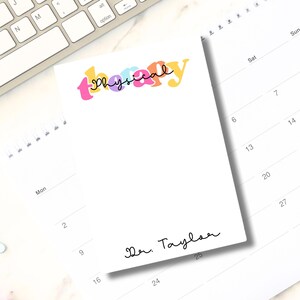 Personalized Physical Therapist Notepad,personalized Post-it® Notes Pad ...