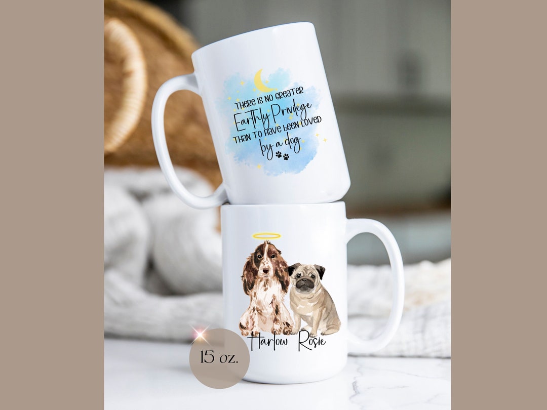 Custom Dog Memorial Gift Mug, Pet Memorial Ceramic Coffee Mug, Dog ...