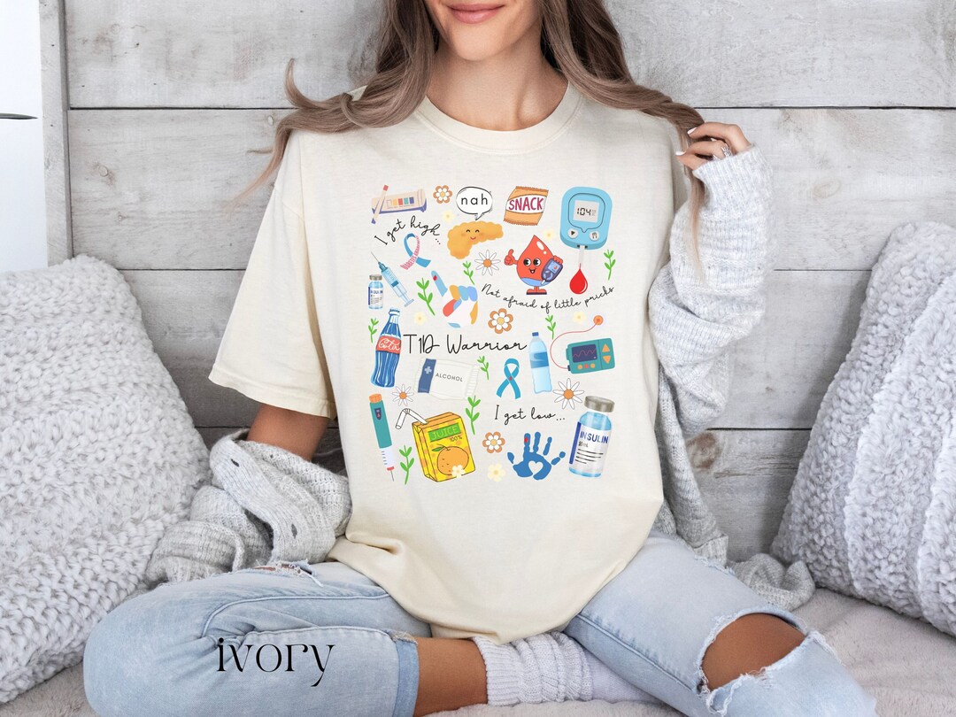Type 1 Diabetes Shirt, Diabetes Awareness T-shirt, Diabetes Support Tee ...