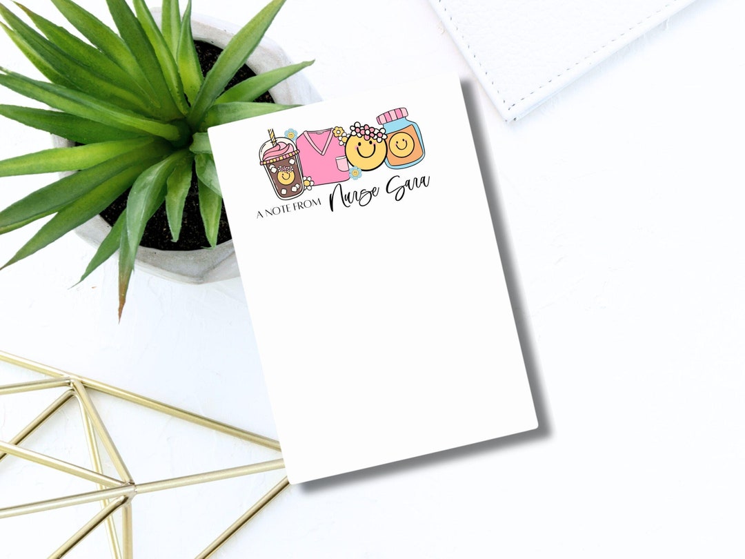 Nurse Notepad ,personalized Post-it® Note Pads for Nurse, Custom Retro ...