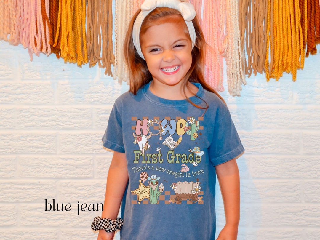 Howdy First Grade Retro Western Back to School Shirt,cowgirl First ...