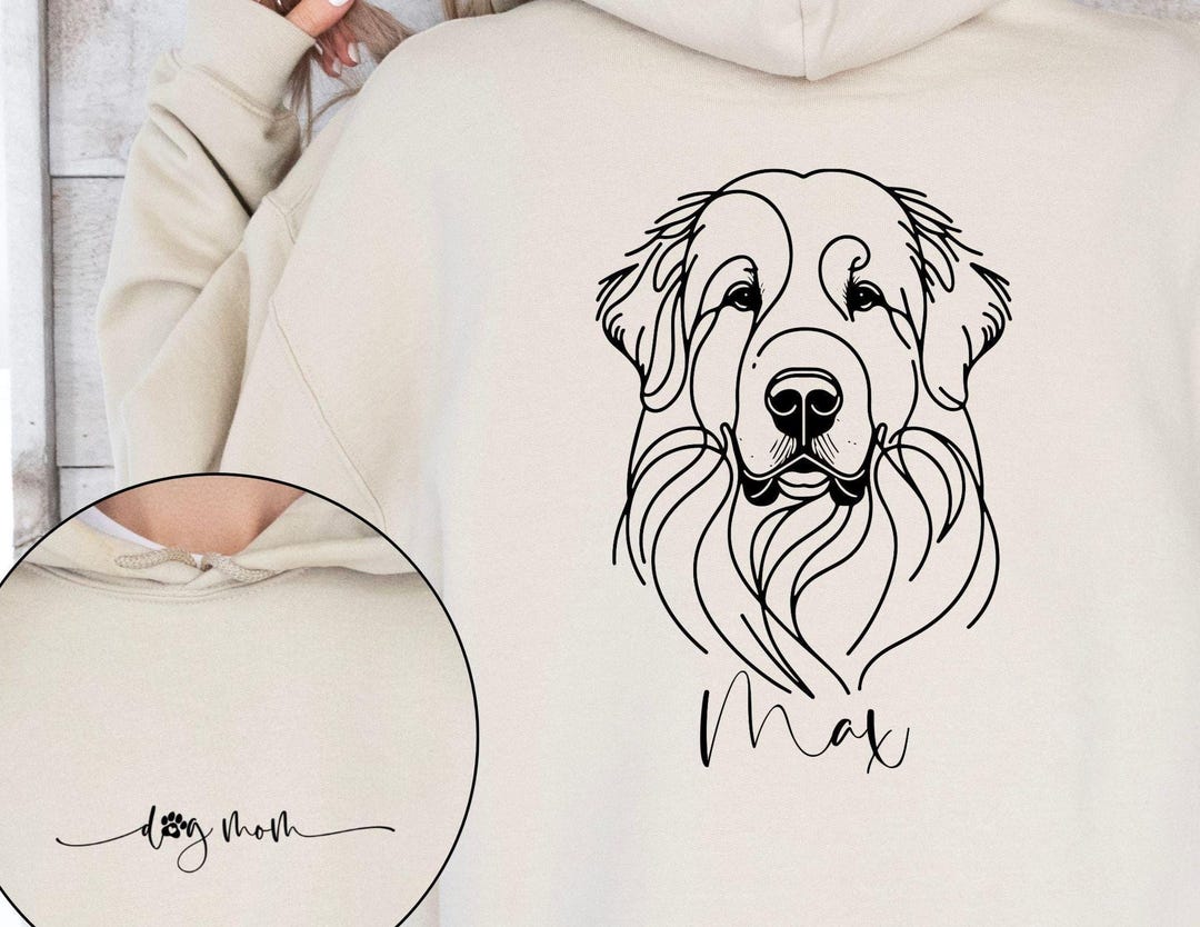 Custom Great Pyrenees Hoodie, Personalized Great Pyrenees Shirt, Line ...
