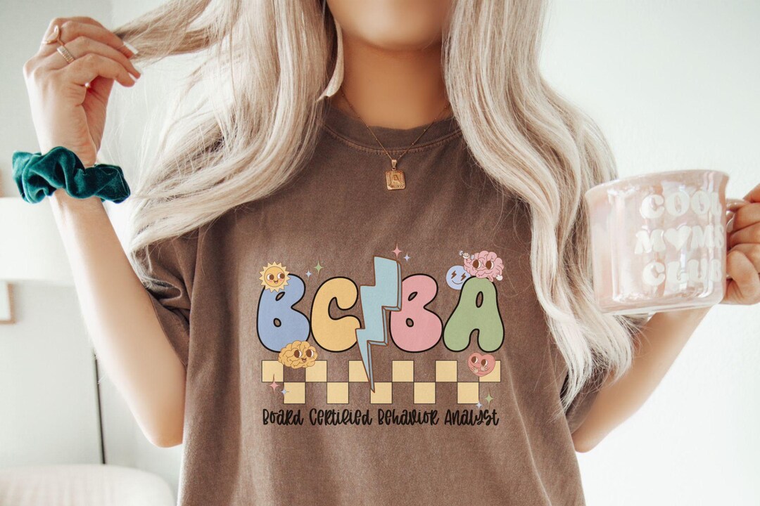 BCBA Shirt, Retro Groovy Autism Teacher Comfort Colors® Tee ...