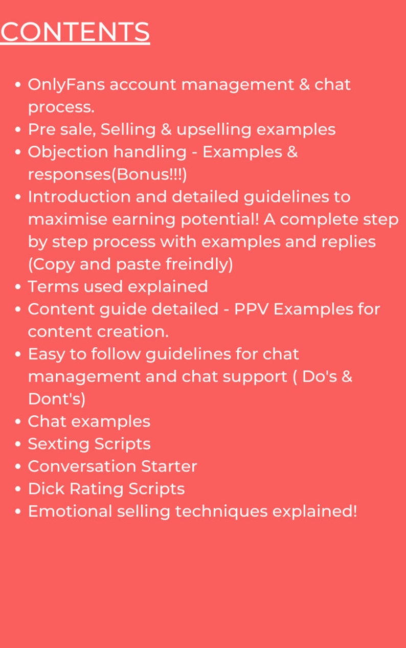Onlyfans Sexting Script Complete Guide - Etsy