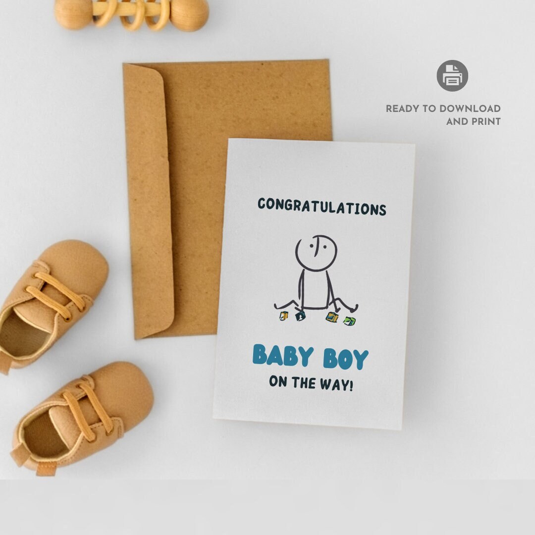 Congratulations on Your Baby Printable Card / Instant Download PDF ...