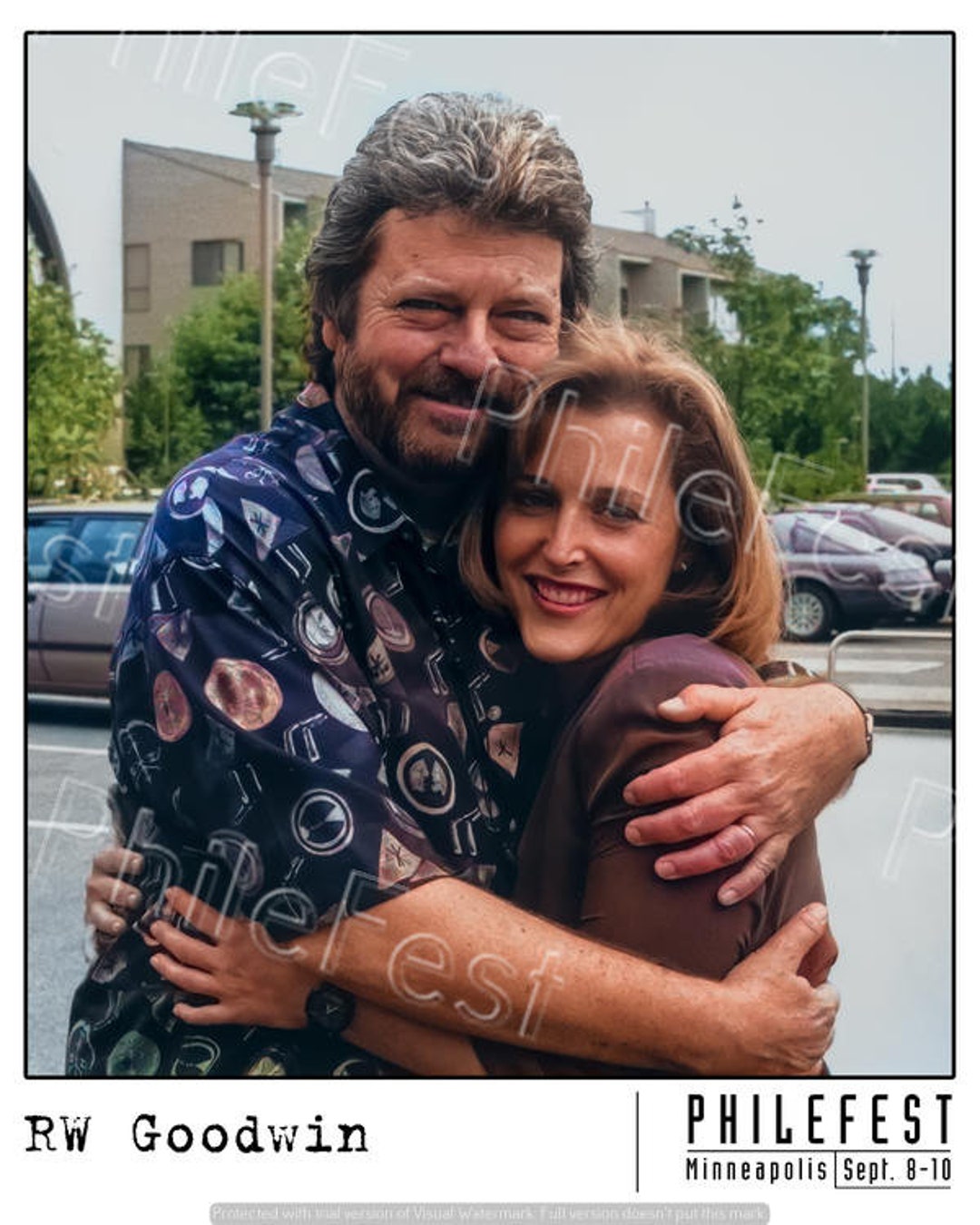 Philefest X-files Headshot RW Goodwin W/ Gillian Anderson #1 - Etsy