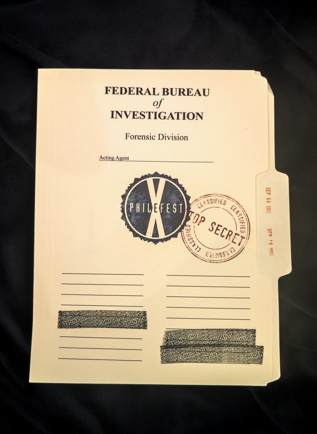 Philefest X-files Folder - Etsy