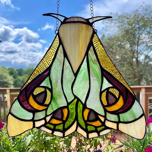 Stained Glass Moth - Etsy
