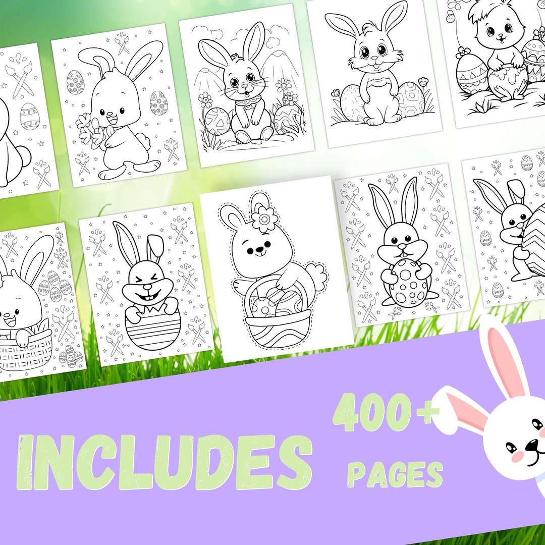 Homeschool Easter Bunny Coloring Pages. Easter Activity Pages to Print ...