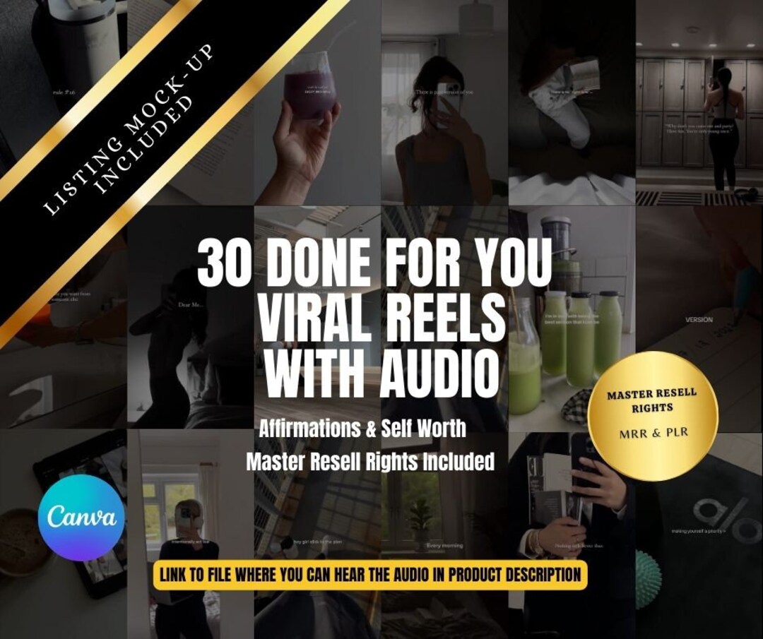 Faceless Motivational Reels, Affirmations Self Worth Reels Digital ...