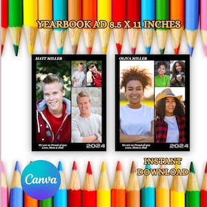 Yearbook AD Template, Senior & High School Graduation, Grad ...